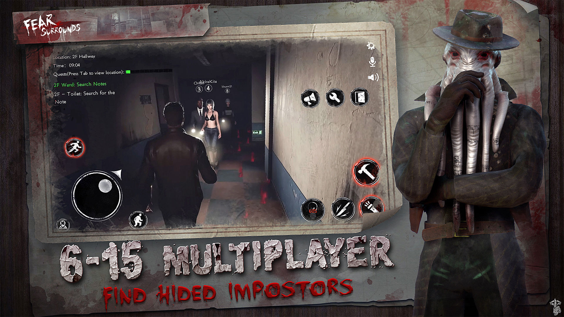 Fear Surrounds Novo jogo de Sobrevivencia e Terror Multiplayer para Android